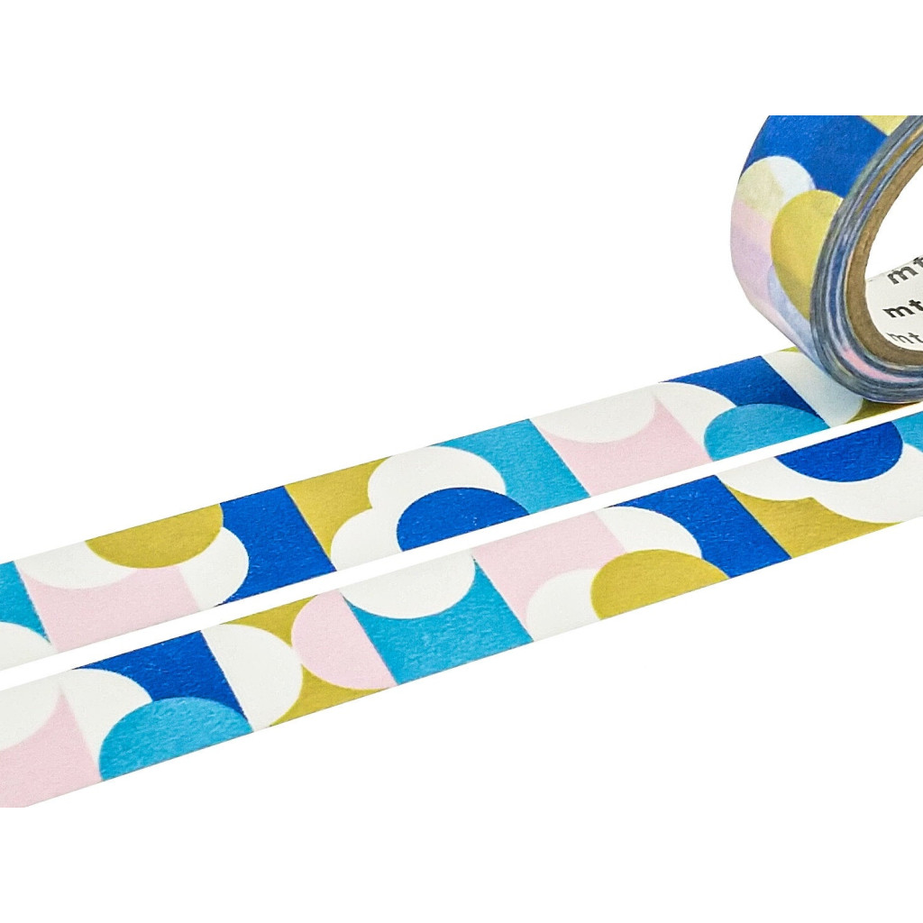 MT Washi Masking Tape Half Circle Pink Blue | Kuldlelu