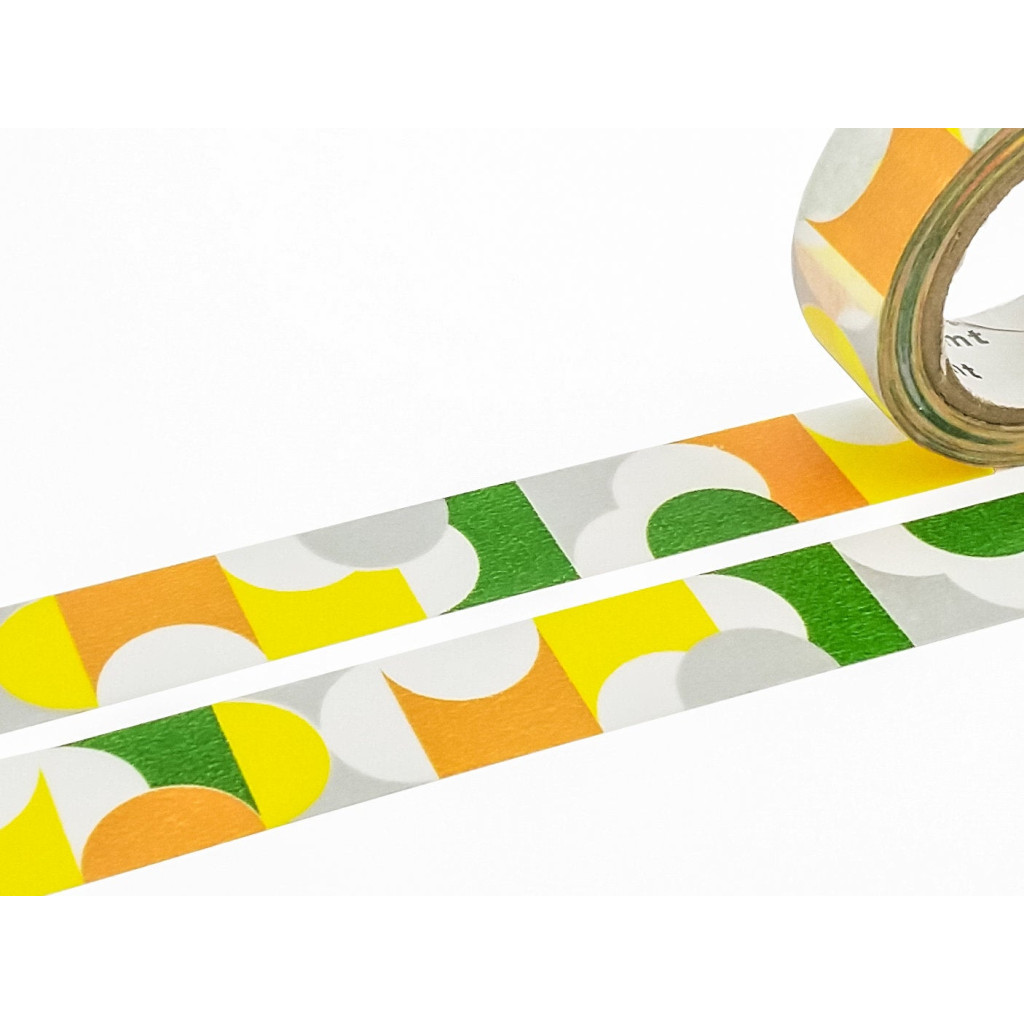 MT Washi Masking Tape Half Circle Yellow Green | Kuldlelu