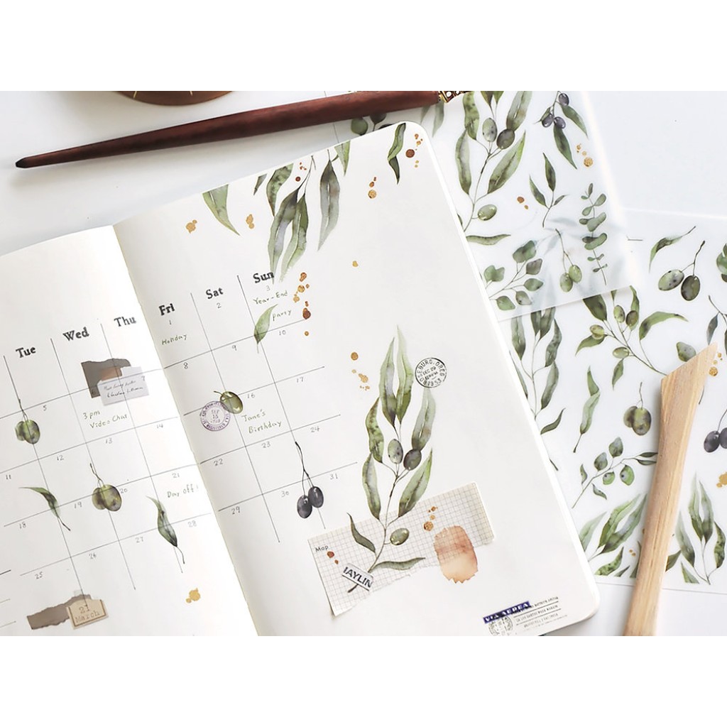 MU | Print-On Transfer Stickers - Green Olives | Kuldlelu