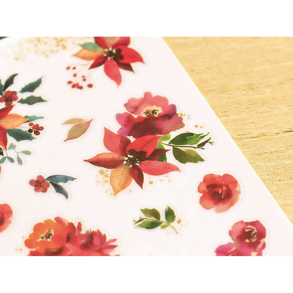 MU Print-On Transfer Stickers 152 - Red Christmas Flower - BPOP-001152 ...
