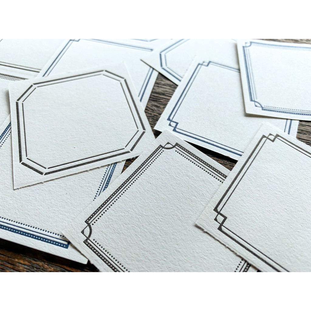 Letterpress Label Book - Blue And Black | Kuldlelu