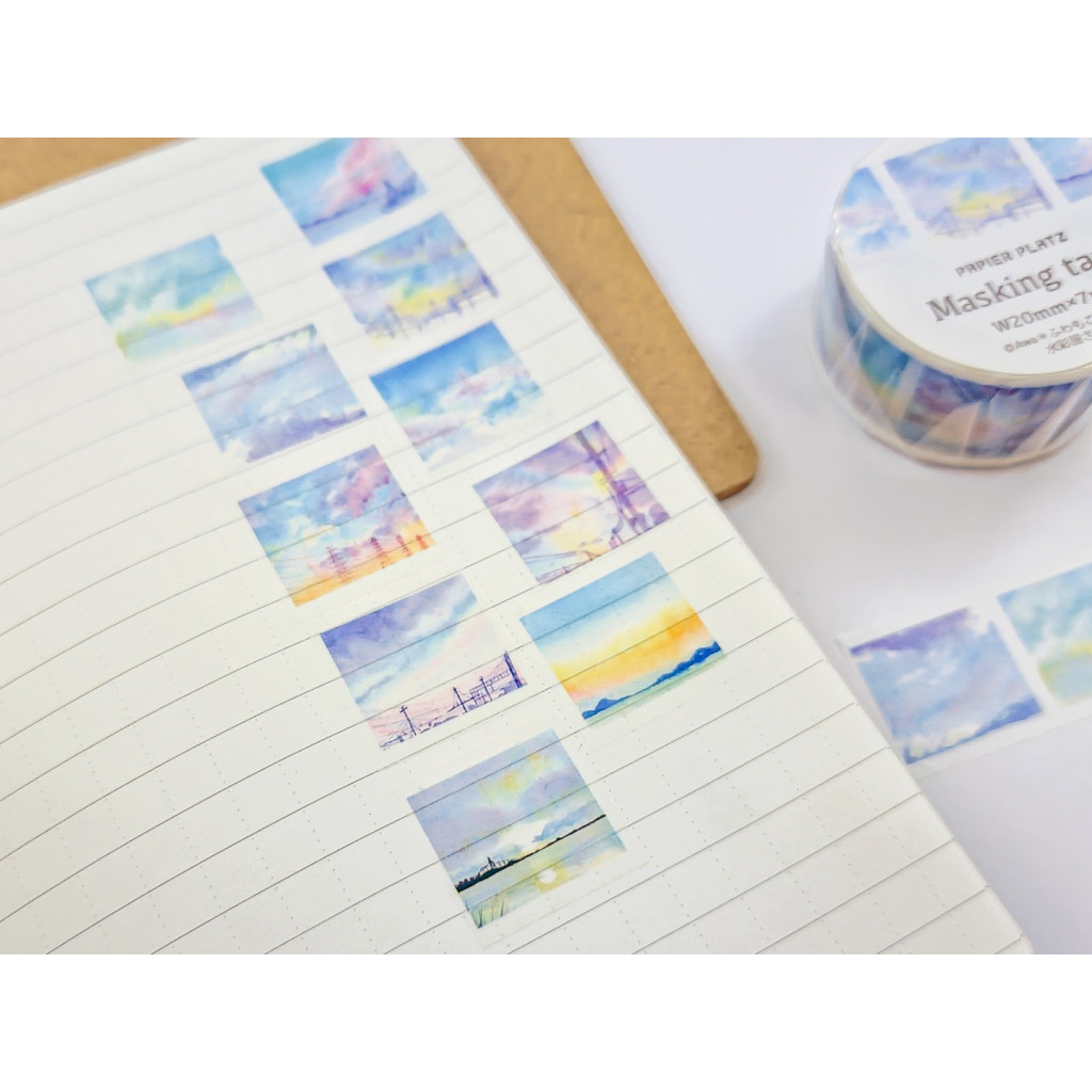 Papier Platz x Awa Washi Tape . Small Sky - 52-001 | Kuldlelu