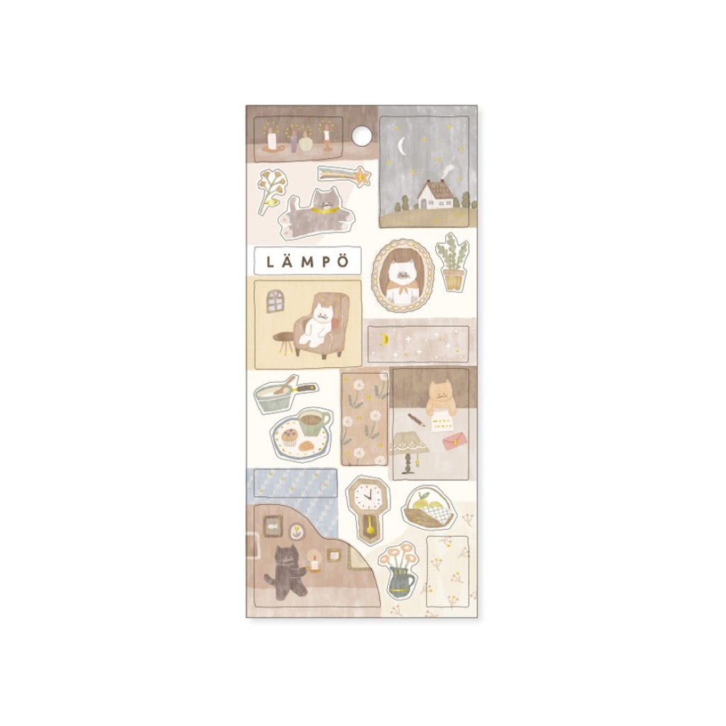 Mindwave Stickers Lämpö - Cat And Night - 81646 | Kuldlelu