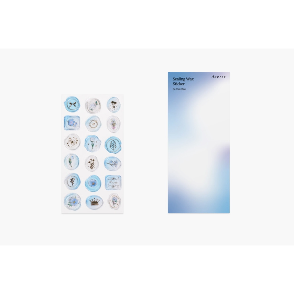 Appree Sealing Wax Stickers - Pure Blue - ASWS-004 | Kuldlelu