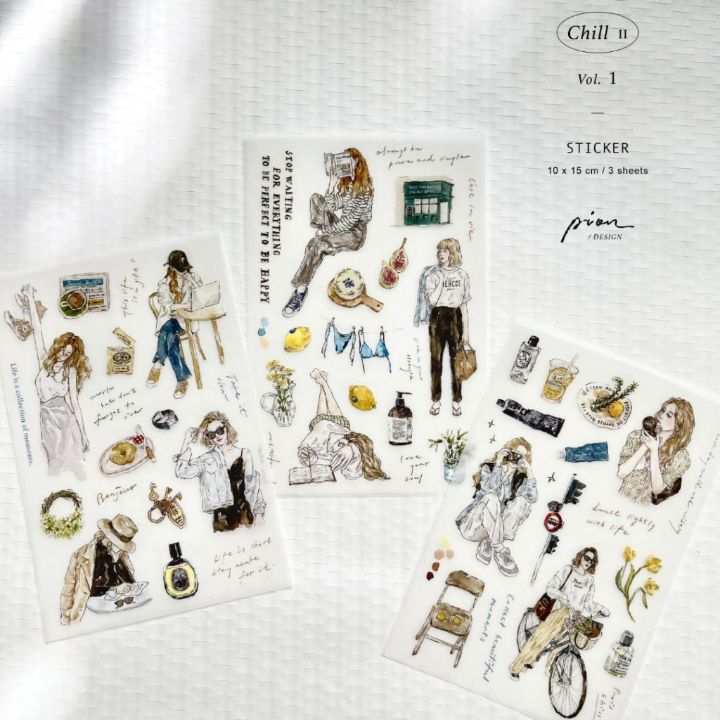 Pion Print-On Transfer Stickers 3 Sheets - Chill II Vol.1 - PI-TA-004 ...