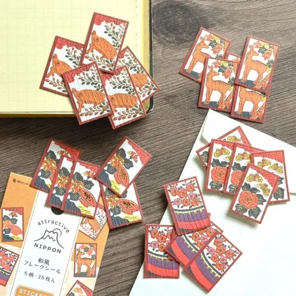 NB Co. Textured Sticker Flakes Japanese Motif - Hanafuda - 5564120 ...