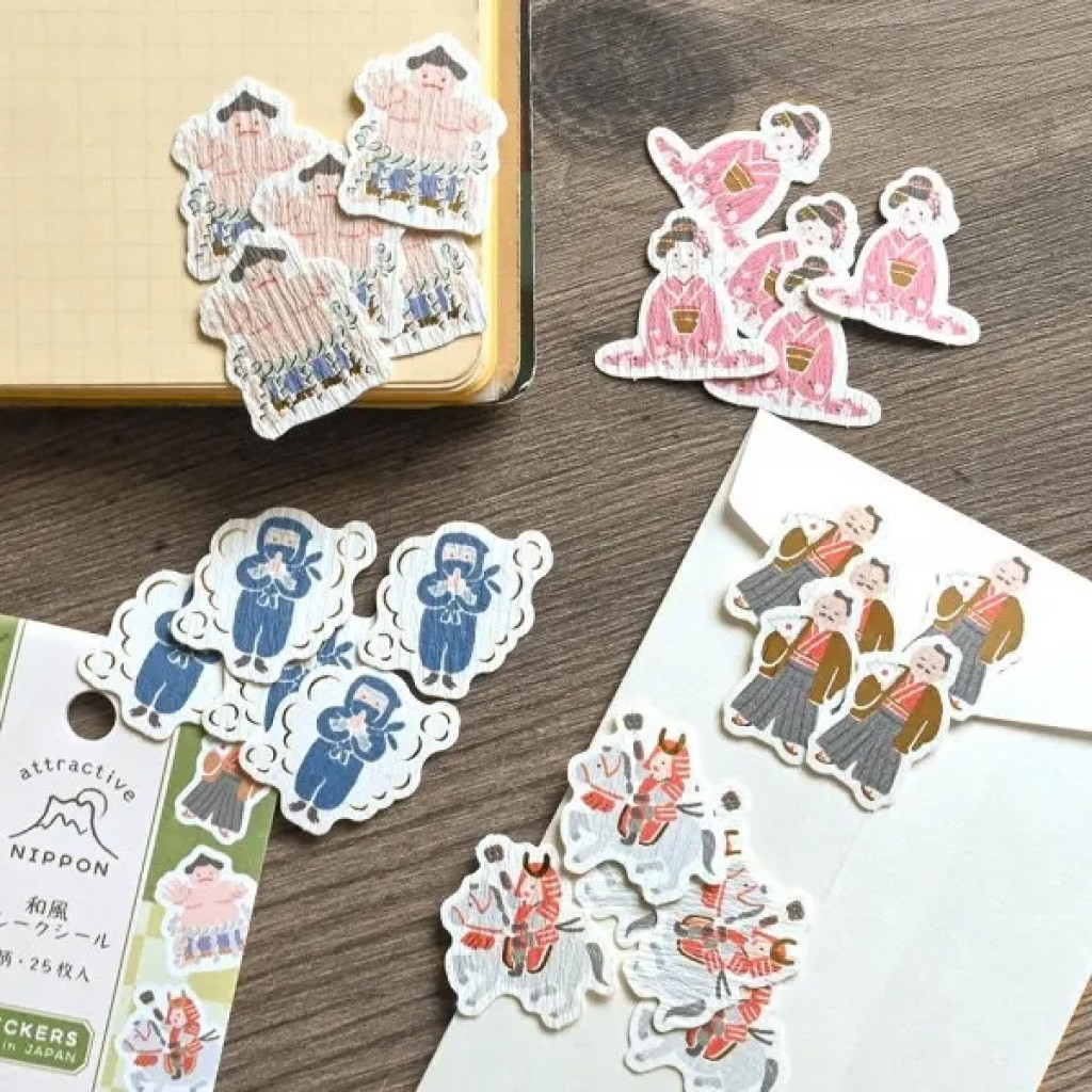 NB Co. Textured Sticker Flakes Japanese Motif - People - 5564117 | Kuldlelu