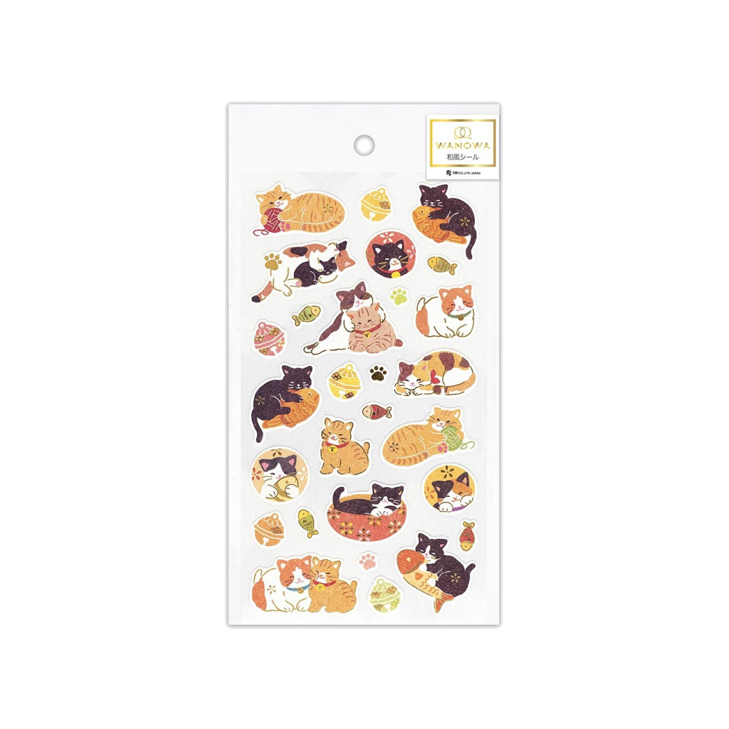 NB Co. Wanowa Paper Stickers - Japanese Cat - 1354125 | Kuldlelu