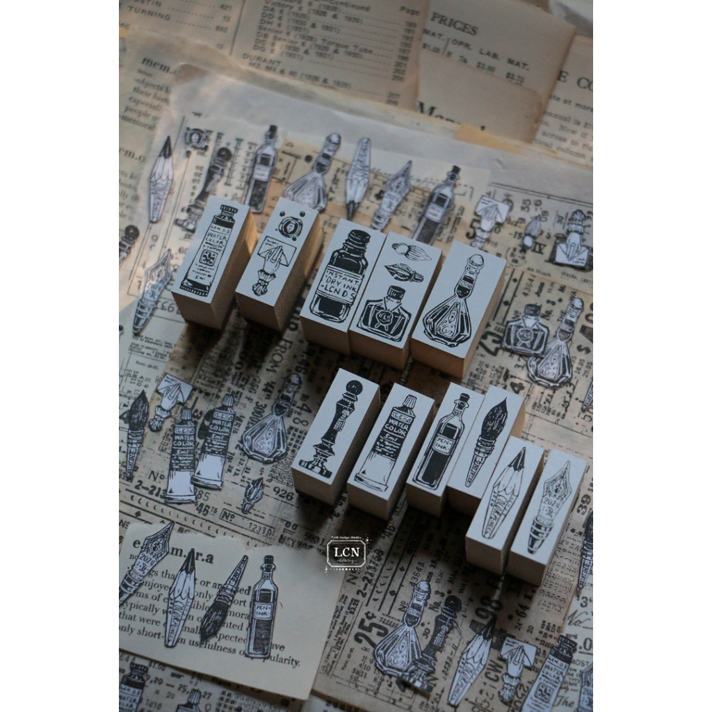 LCN Rubber Stamp Set - On The Desk - R00116 | Kuldlelu