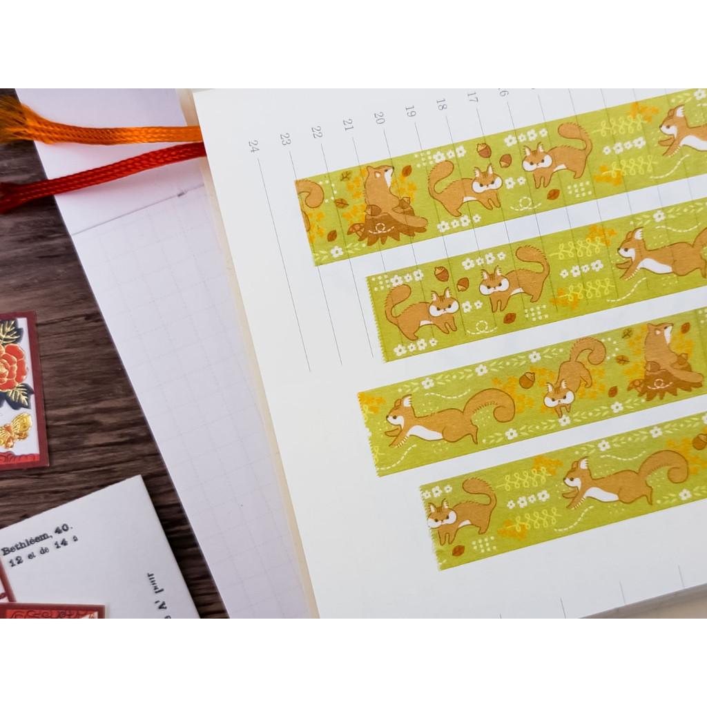 Saien Washi Tape - Squirrel - UR-0254 | Kuldlelu