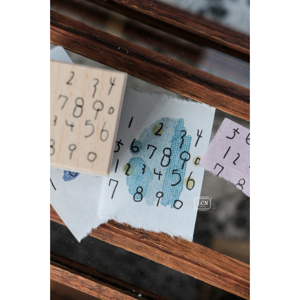 Pre-Order Lin Chia Ning Wooden Rubber Stamp - Hand Drawn Numbers ...