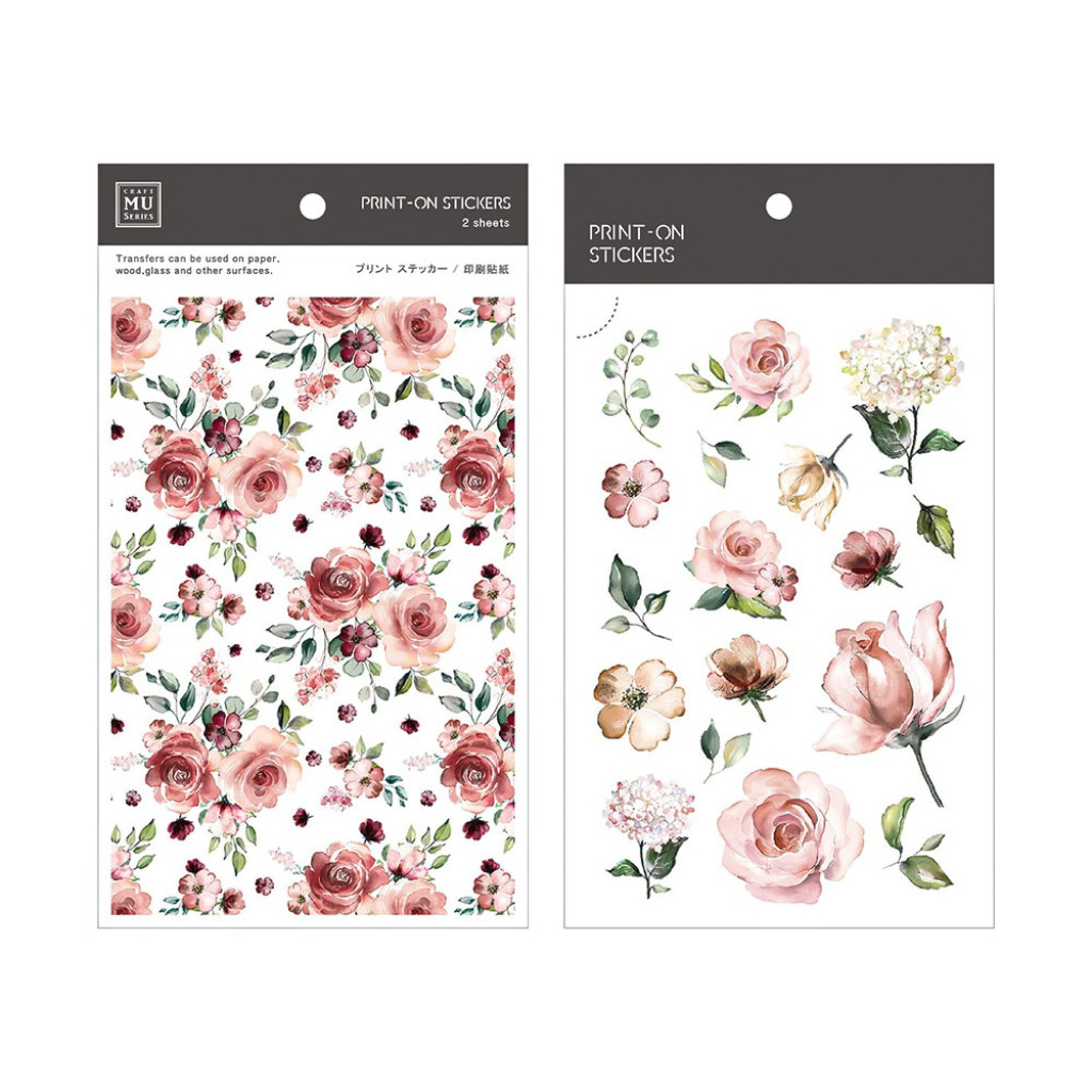 MU | Print-On Transfer Stickers - Chunyang Rose | Kuldlelu