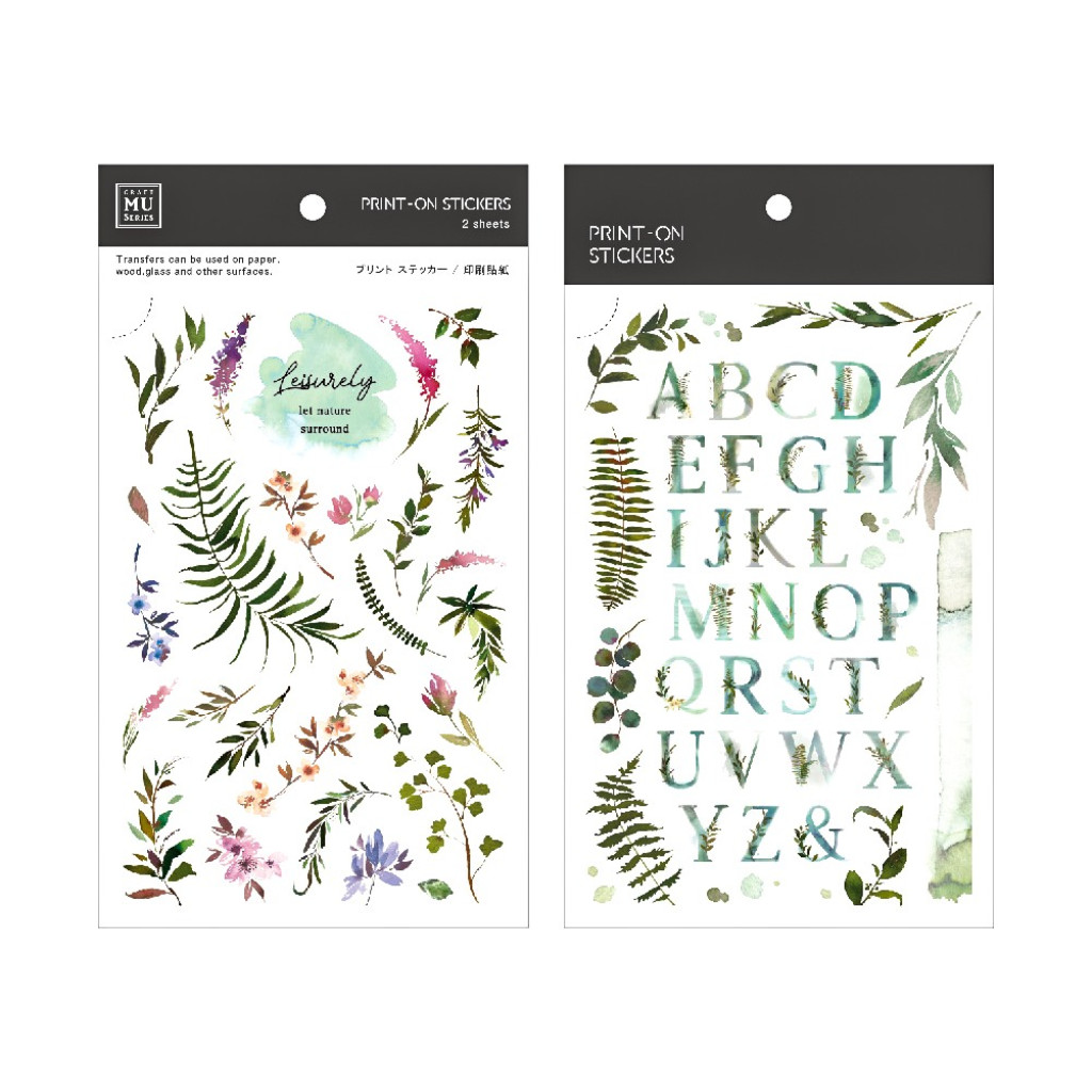 MU | Print-On Transfer Stickers - Nature | Kuldlelu