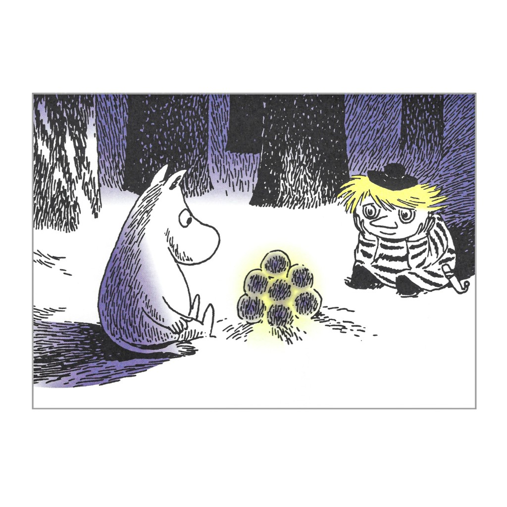 Moomin Folded Greeting Card - Fireplace In Forest | Kuldlelu