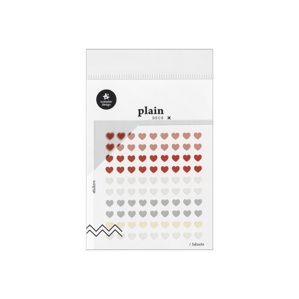 Deco Stickers Plain.51 - Heart Small | Kuldlelu