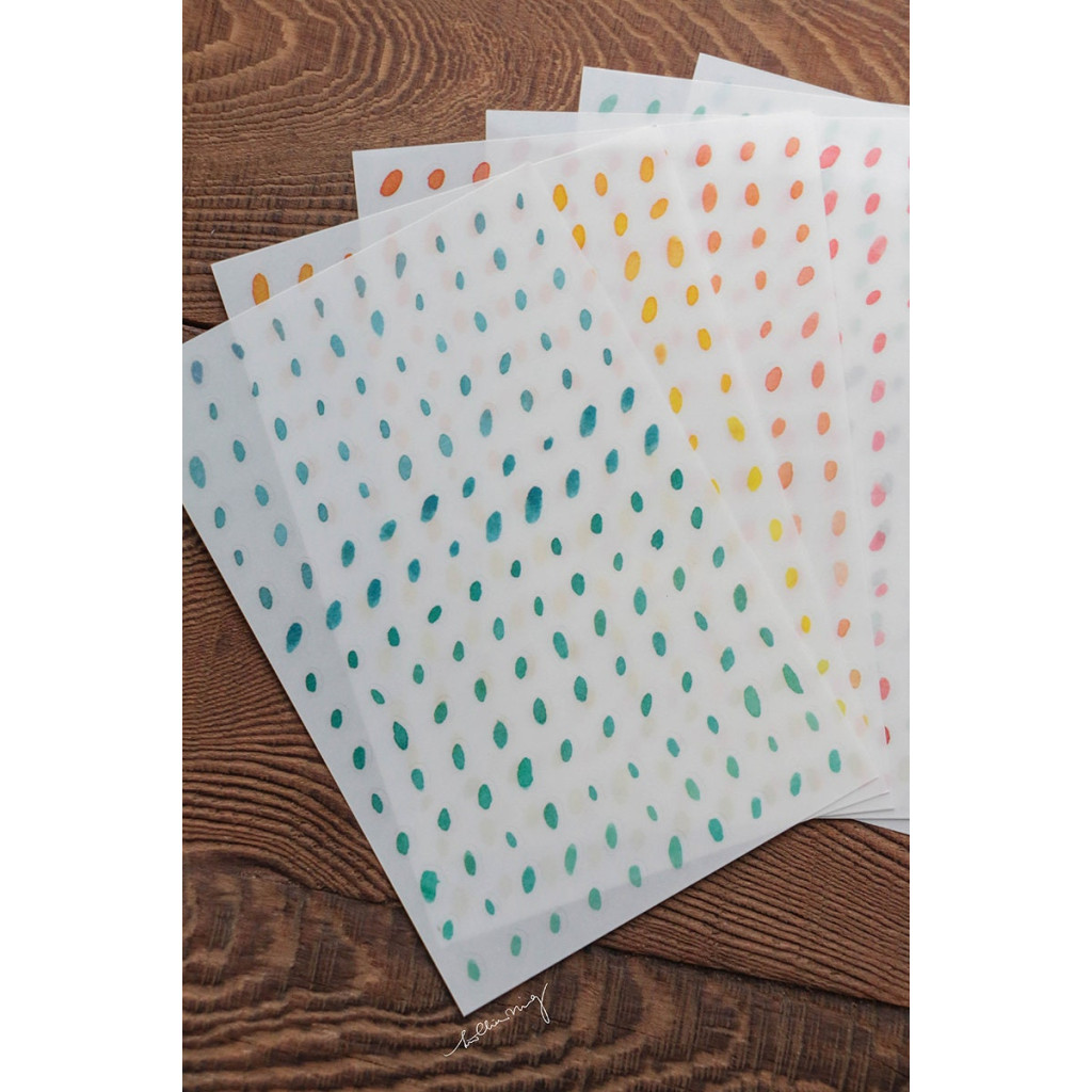 Lin Chia Ning Print-On Stickers - Color Dots - S00048 | Kuldlelu