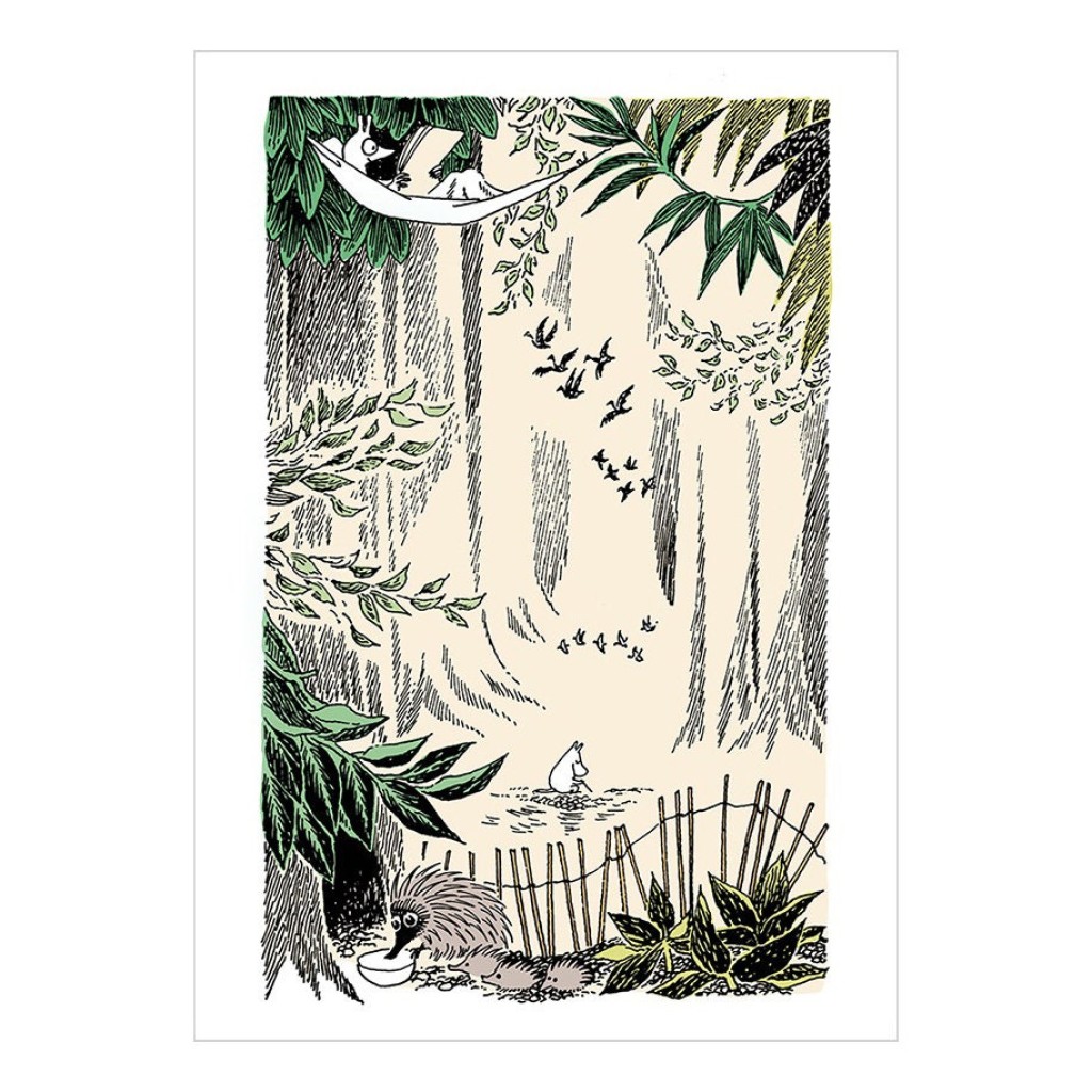 Moomin Postcard - Moomintroll In The Forest - Forest | Kuldlelu