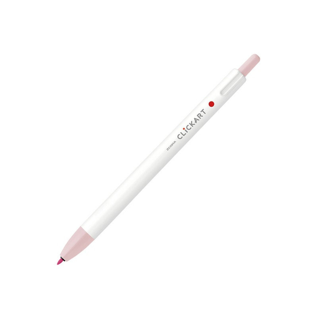 Zebra Clickart Retractable Marker Pen - Powder Pink - WYSS22-POP | Kuldlelu