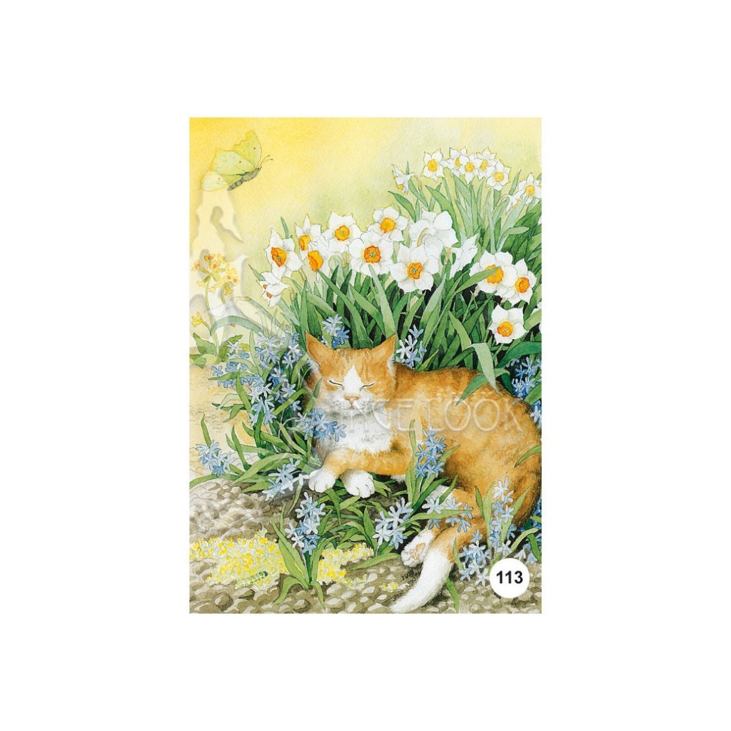 Inge Löök Postcard Cat - 113 | Kuldlelu