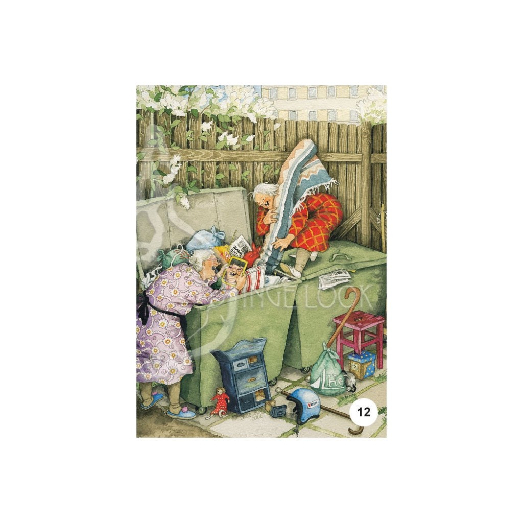Inge Löök Postcard Old Ladies - 12 - 12 | Kuldlelu