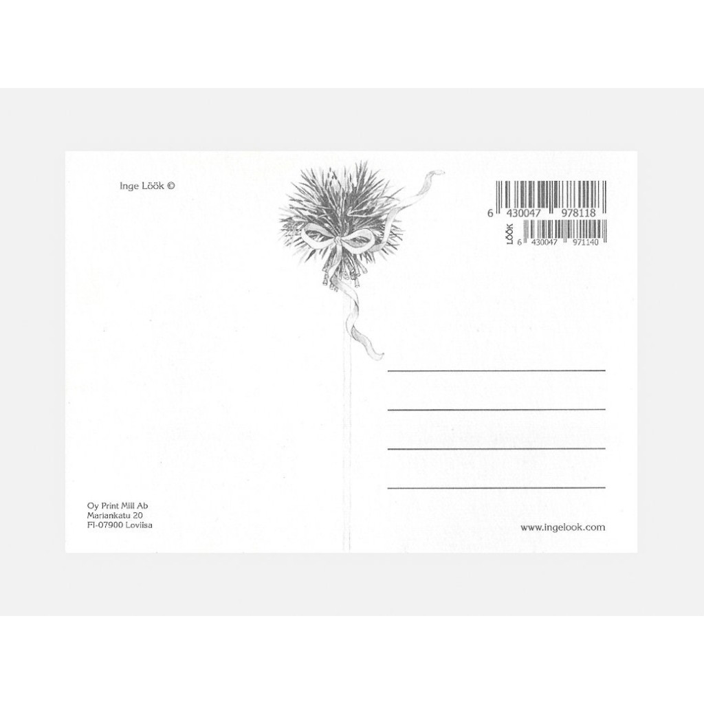 Inge Löök Postcard Cat - 114 | Kuldlelu