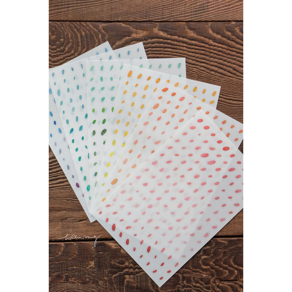 Lin Chia Ning Print-On Stickers - Color Dots - S00048 | Kuldlelu