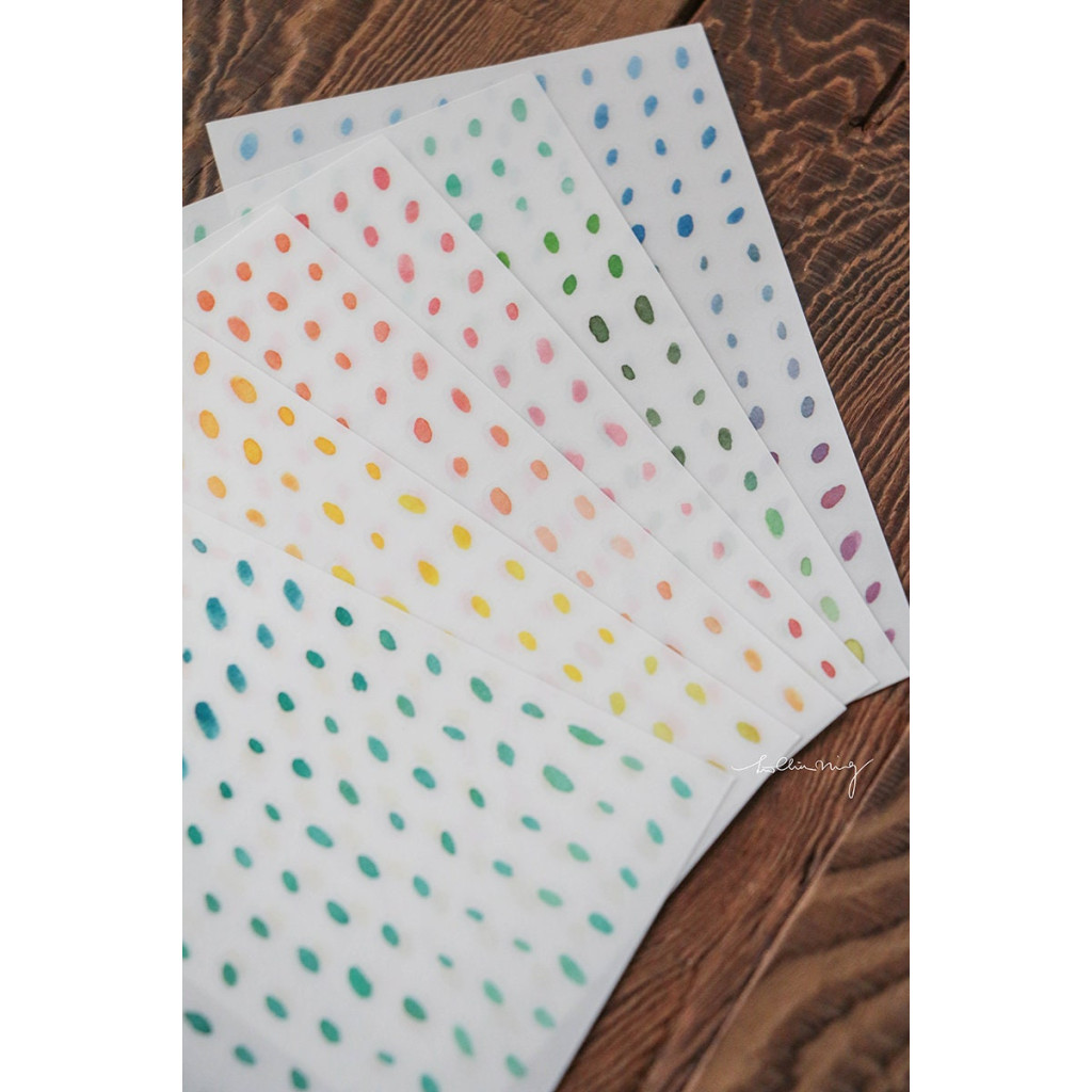 Lin Chia Ning Print-On Stickers - Color Dots - S00048 | Kuldlelu