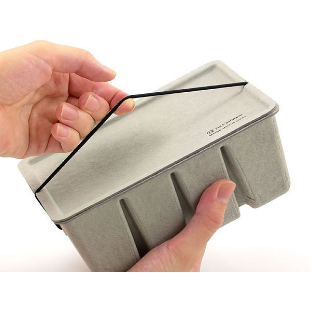 Midori Pulp Card Box - Grey | Kuldlelu