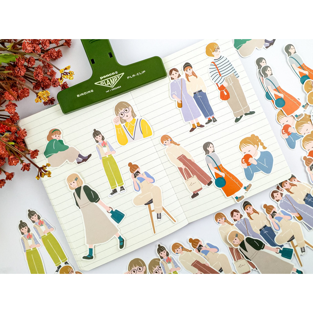Amie Sticker Flakes - Casual Girl | Kuldlelu