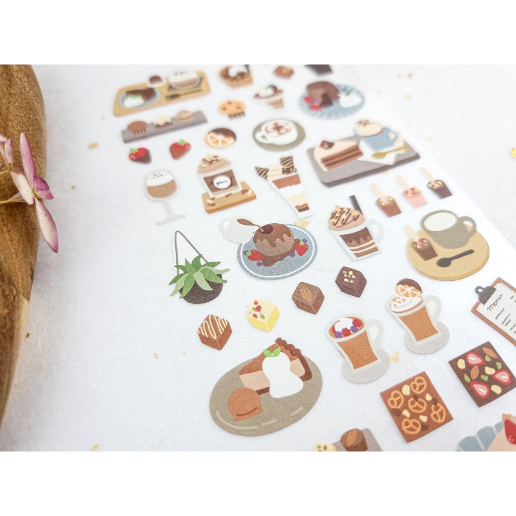 Cafe Stickers - Chocolate | Kuldlelu