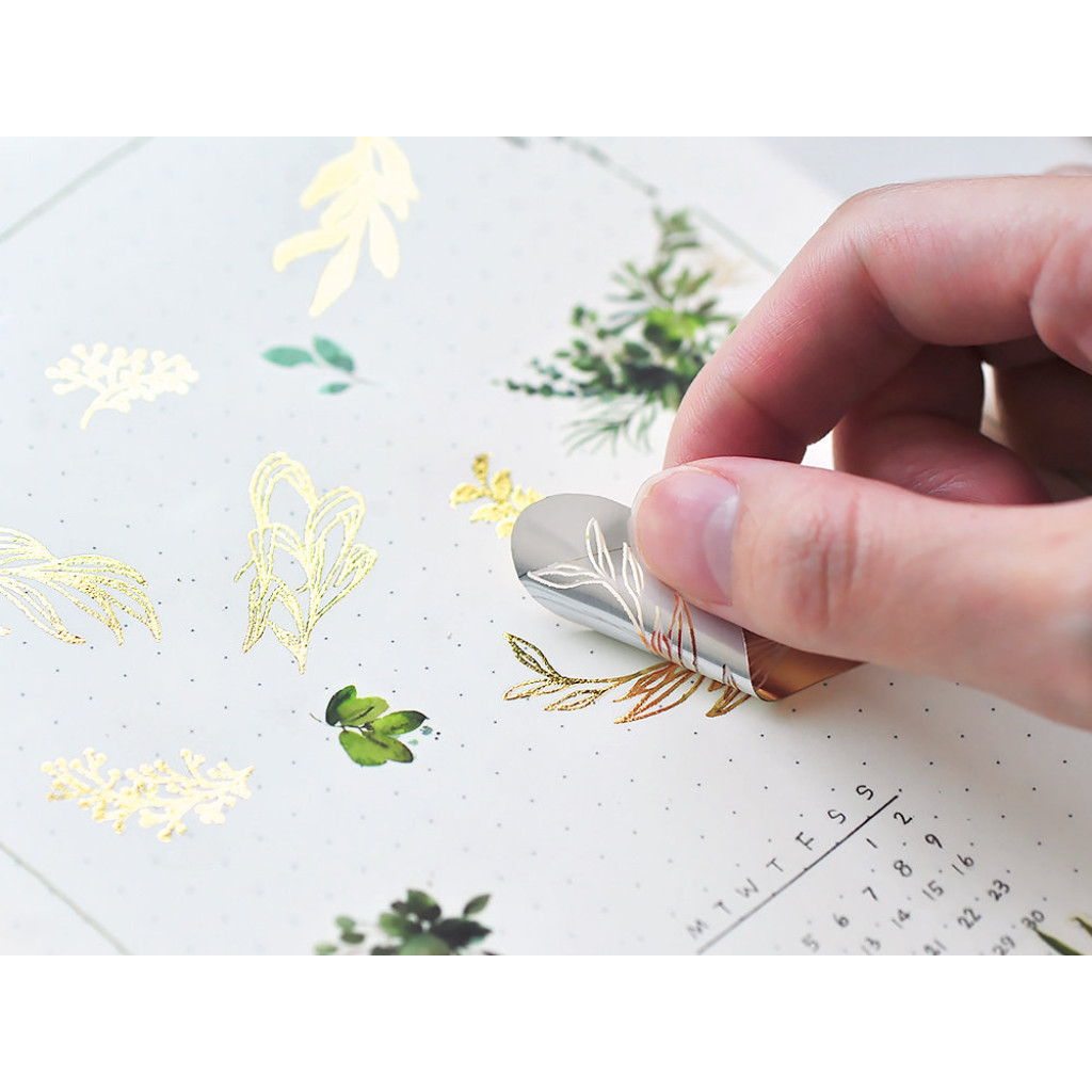 MU | Gold Foil Rub-On Transfer Stickers - 02 | Kuldlelu