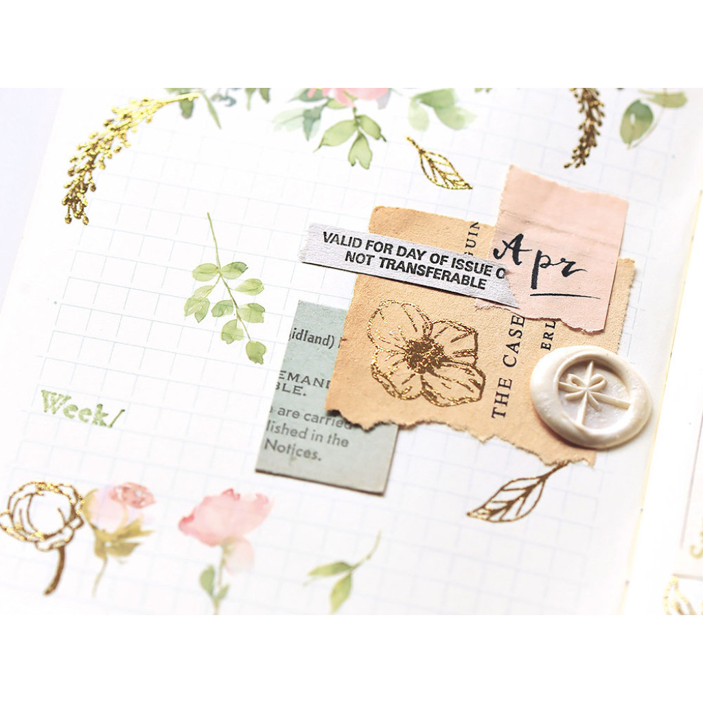 MU | Gold Foil Rub-On Transfer Stickers - 03 | Kuldlelu