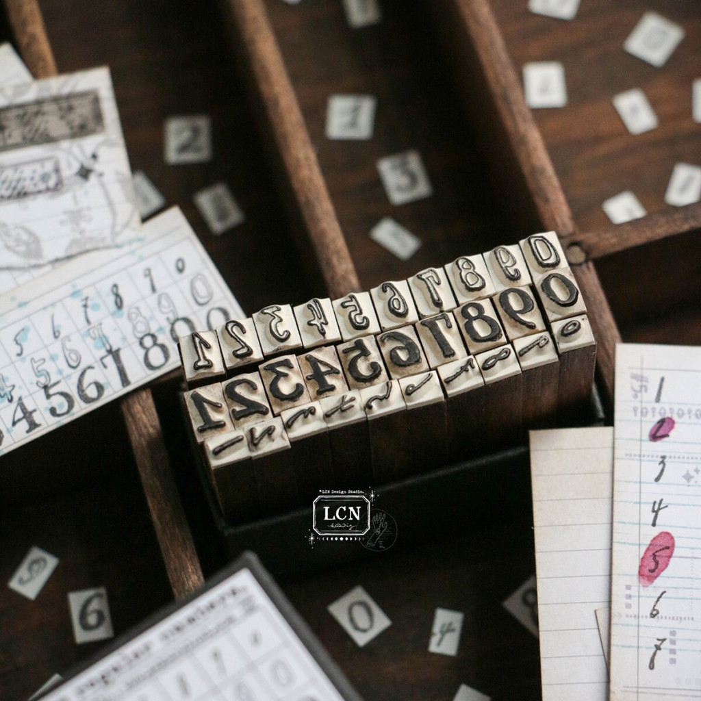 Lin Chia Ning DIY Mini Rubber Stamp Set - Numbers - Numbers | Kuldlelu