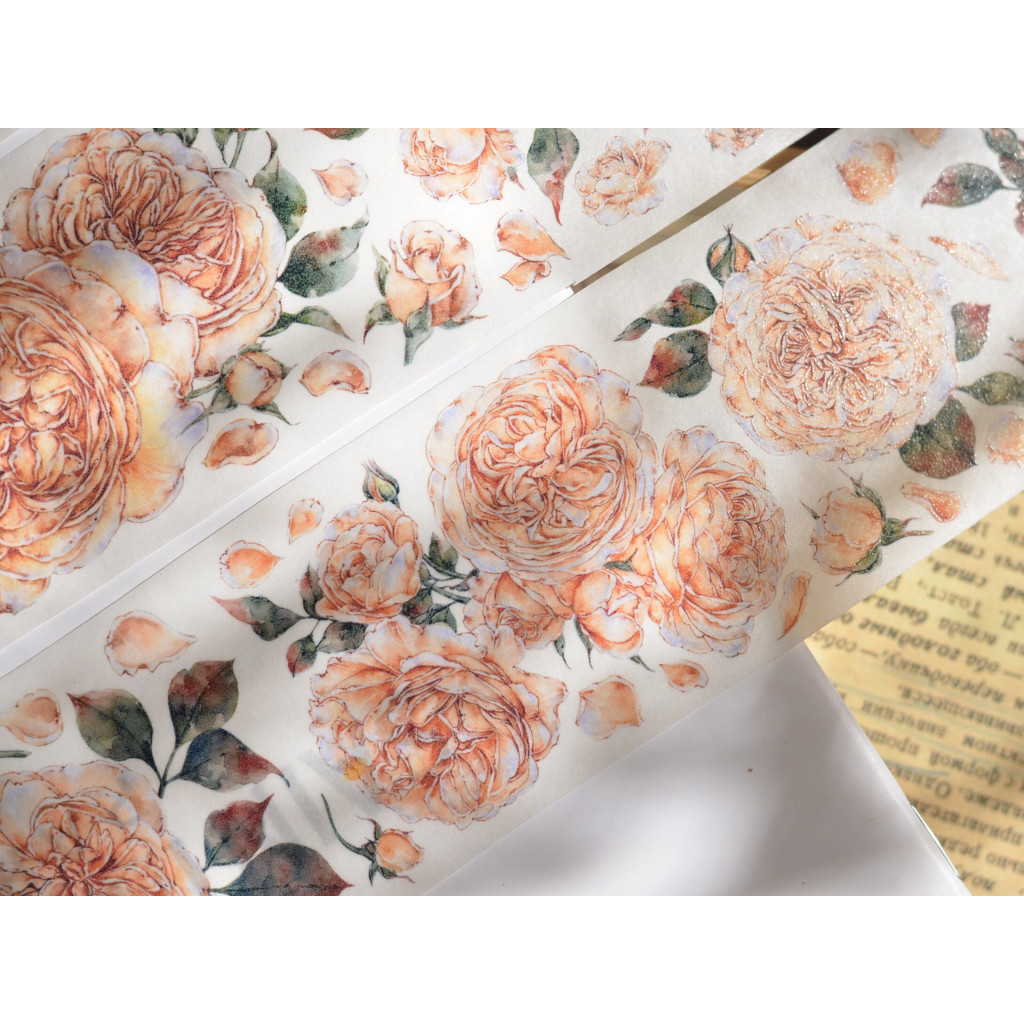 Xiaobaijia Clear PET Tape - Austin Roses - Roses | Kuldlelu