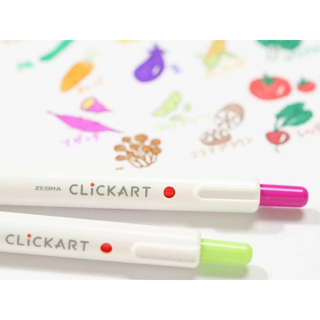 Zebra Clickart Retractable Marker Pen - Powder Blue - WYSS22-POB | Kuldlelu